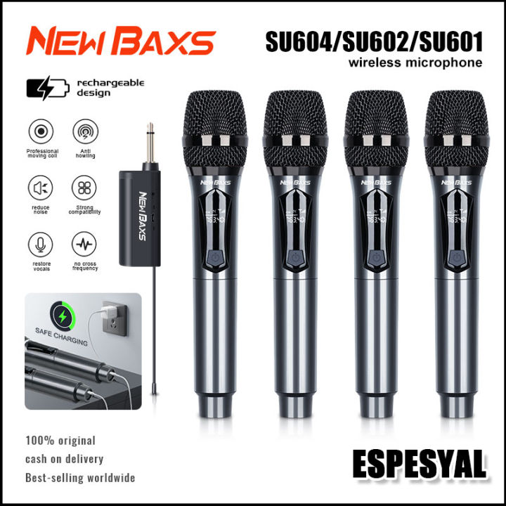 NEW BAXS SU601/SU602 UHF wireless na Microphones 5V charging, libreng ...