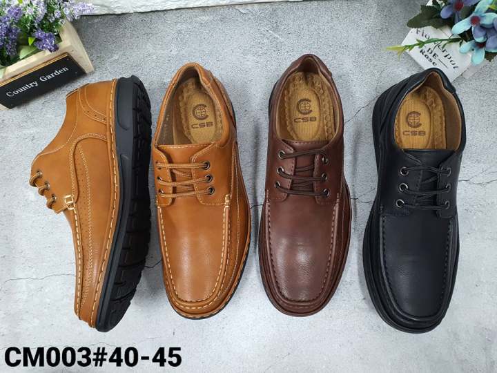 CM003รองเท้าหนังผูกเชือกมี 3 สี ไซส์40-45 | Lazada.co.th