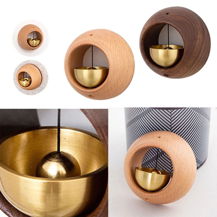 Solid Wooden Doorbell Aesthetic Magnetic Brass Wind Chimes Wireless ...