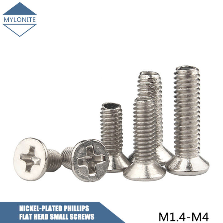 M1.4 M1.6 M2 M2.5 M3 M4 Nickel Plated Countersunk Head Phillips Screw Cross Recessed Machine ...