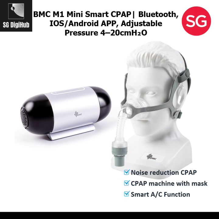 BMC M1 Mini Portable Auto CPAP Machine Adjustable Pressure 4-20cmH₂O ...