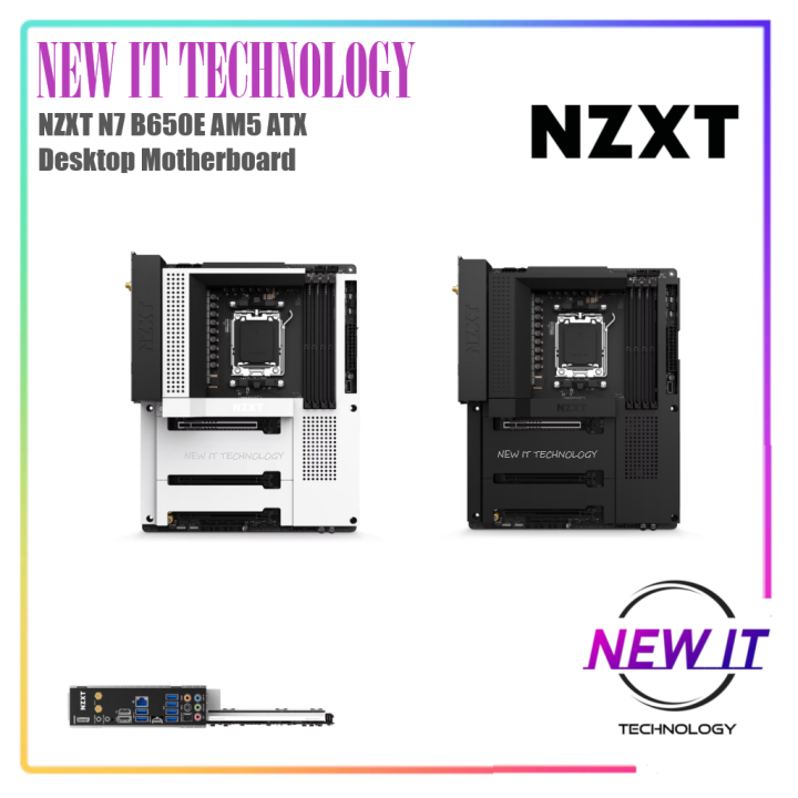 NZXT N7 B650E AM5 AMD B650 chipset (Supports AMD Socket AM5 Ryzen CPUs ...