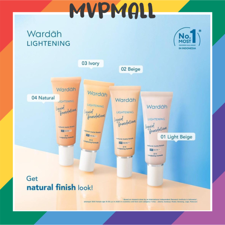 [BISA COD] Wardah Lightening Liquid Foundation 25ml Blister & 6ml ...