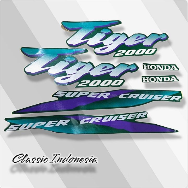 Sticker Lis Striping Honda Tiger Lawas Tiger Lama 2000 ungu | Lazada ...