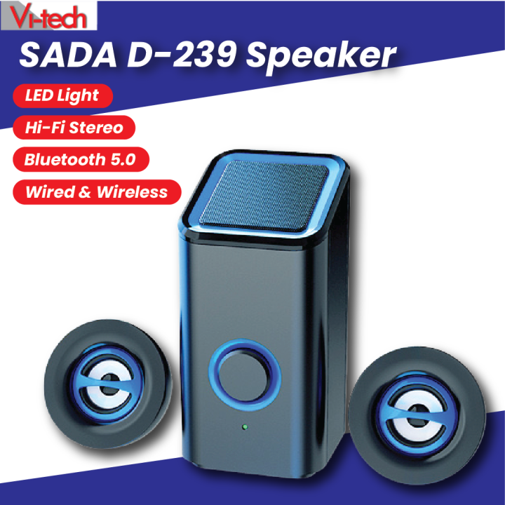 Sada D-239 Computer Combination Speakers AUX USB Wired Bluetooth ...