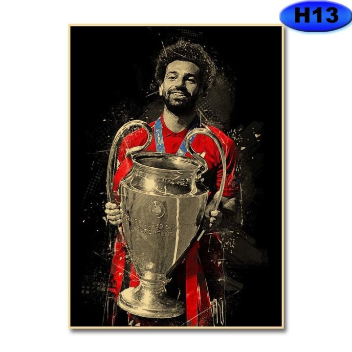 Vintage Football Sport Star Poster Messi Ronaldo Retro Posters and ...