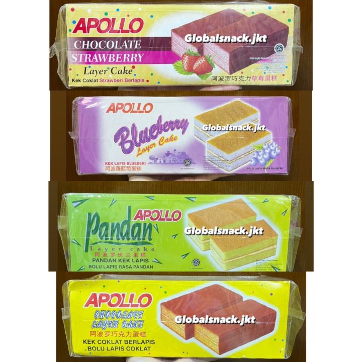 APOLLO LAYER CAKE CHOCOLATE / STRAWBERRY / PANDAN / BLUEBERRY - BOLU ...