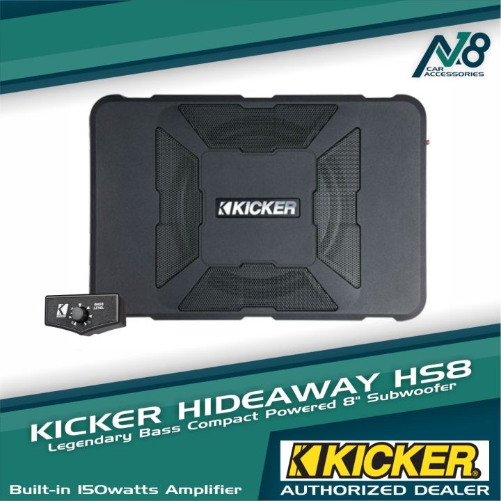 KICKER 11HS8 Hideaway™ Compact Powered 8" Underseat Subwoofer Genuine ...
