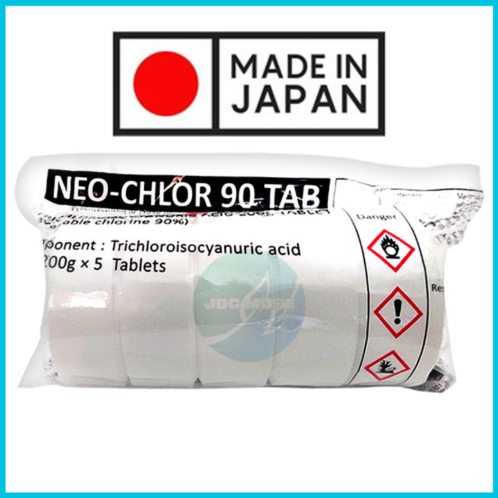 Neo-Chlor Chlorine Tablet TCCA 90% Made in Japan 5 Tablets per Pack 1 ...