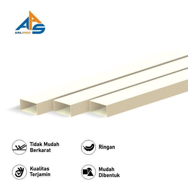 Alexindo Hollow Kotak Aluminium Warna Cream 2x1 0.9mm 6M | Lazada Indonesia
