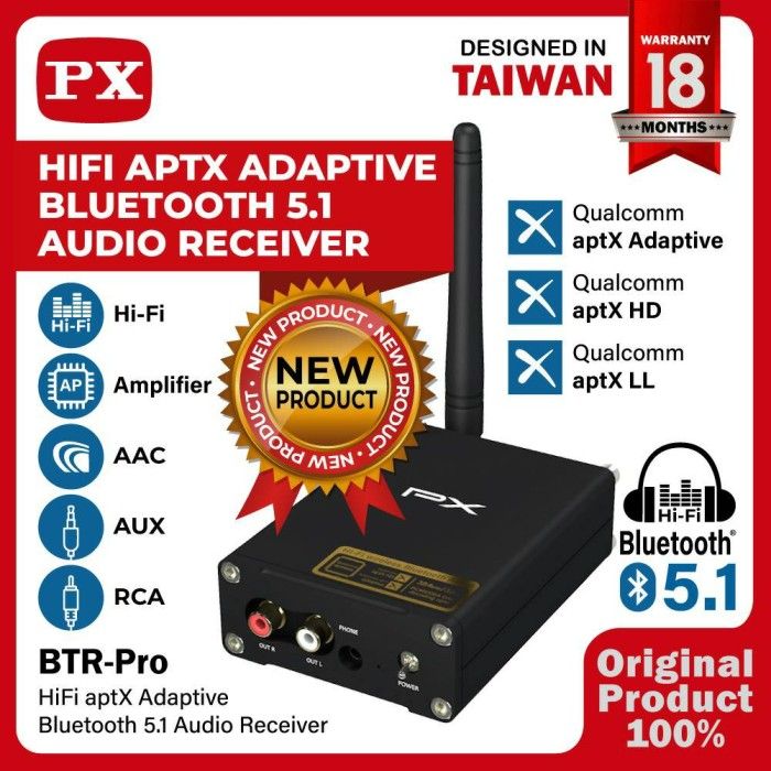 Receiver Bluetooth Audio Adapter aptX Adaptive Hifi 5.1 PX BTR-Pro ...