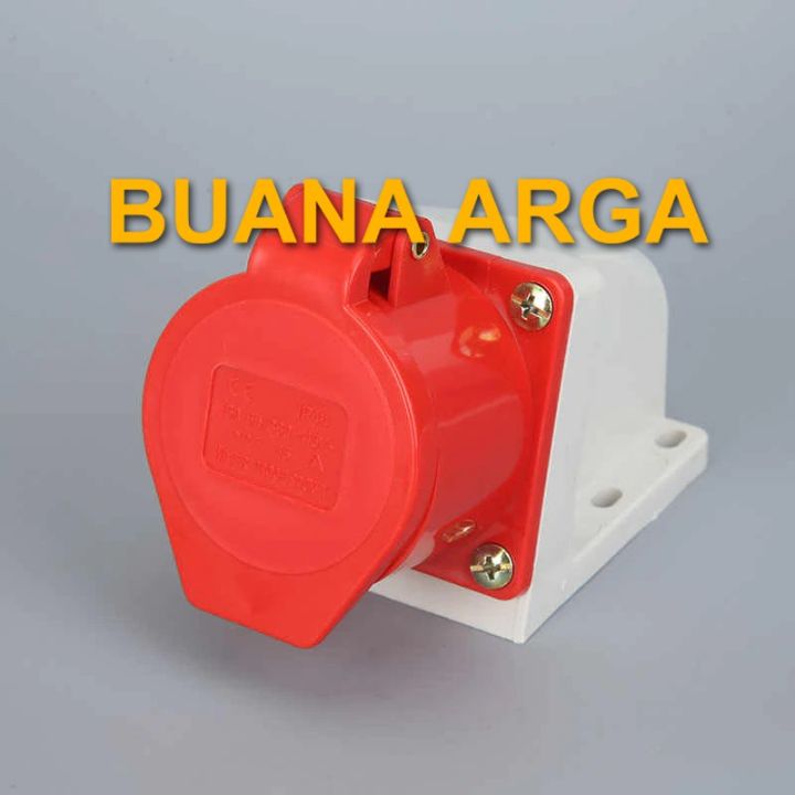 INDUSTRIAL SOCKET CEE 135 5 POLE 63A FORT CEE135 IP44 Kaki 5 Pin ...