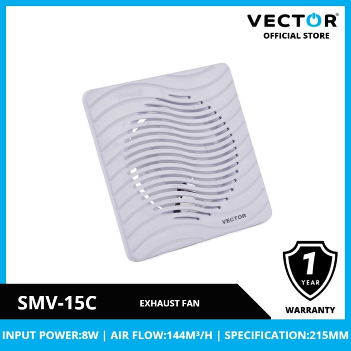Vector SMV-15C 6" Exhaust Fan (White) Vector Brills Marketing | Lazada PH