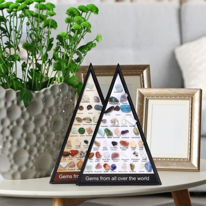 LONGK อัญมณีดิบ36ชิ้นของขวัญ1กล่องหินสะสมภูมิศาสตร์สอนอัญมณีจากทั่วทุก ...