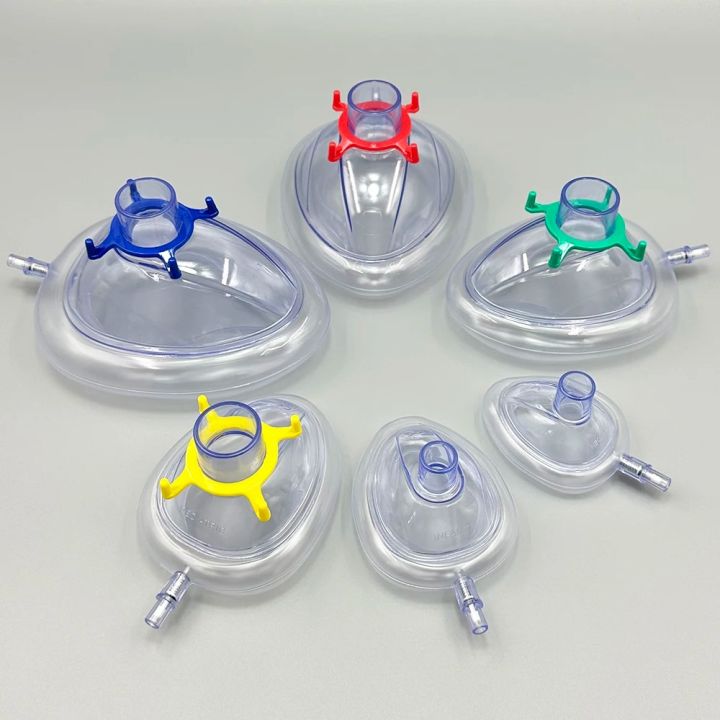 PVC Anesthesia Mask Sterilized Disposable Resuscitate Face Masks For ...