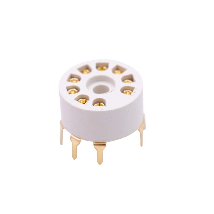 10PCS PCB Mount Plastic 9Pin Vacuum Tube Socket for 12AX7 12AT7 12AU7 ...