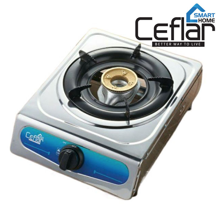 Ceflar เตาแก๊สหัวเดี่ยว รุ่น CSH-08 หัวทองเหลือง เตาแก๊สหน้าแสตนเลส เตาแก๊สหัวเดียว เตาแก๊ส 1 ...