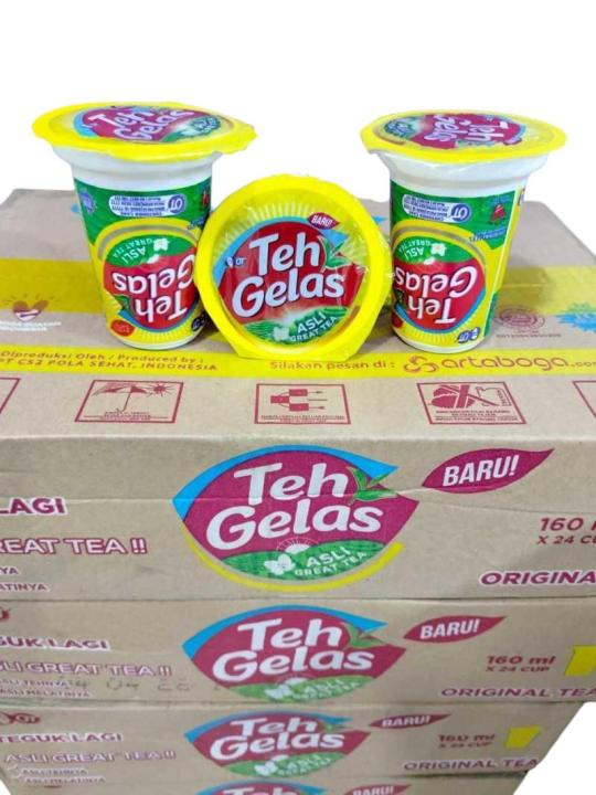 Teh Gelas Cup 160Ml 1 Dus Isi 24 - Teh Gelas Manis original - Teh Gelas ...