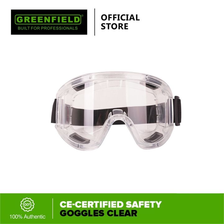 Greenfield Ce-Certified Safety Goggles Clear - Protective Equipment ...