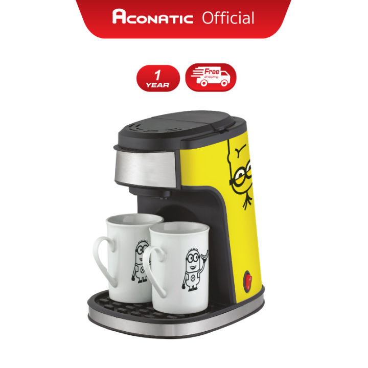 Aconatic เครื่องชงกาแฟ ขนาด 450 วัตต์ ความจุ 240 ml ลาย Minion รุ่น AN ...