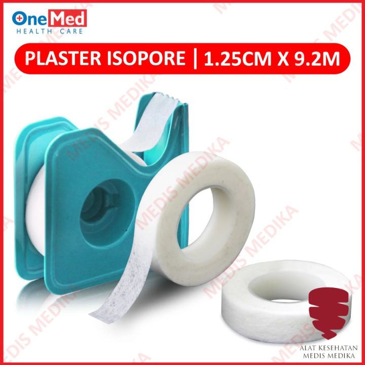 Onemed Isopore 1.25 cm X 9.2 m + Dispenser Plester Plaster Kertas ...