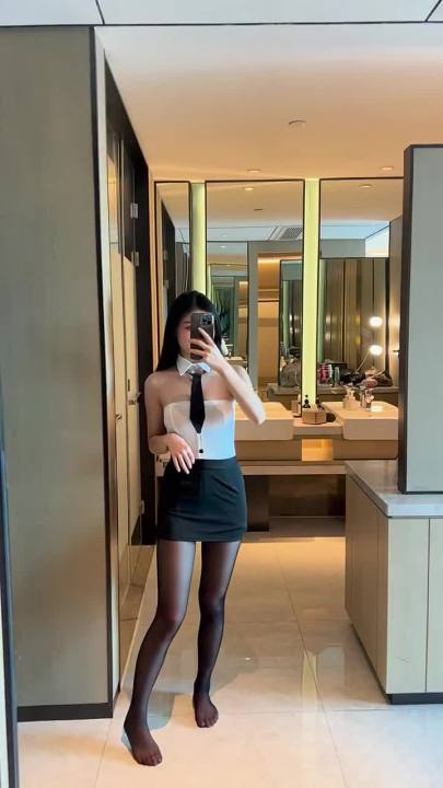 [MS] Lin Linting ชุดชั้นในเซ็กซี่ใหม่นมผ้าไหมชิ้นเดียวท่อเลขานุการชุด ...