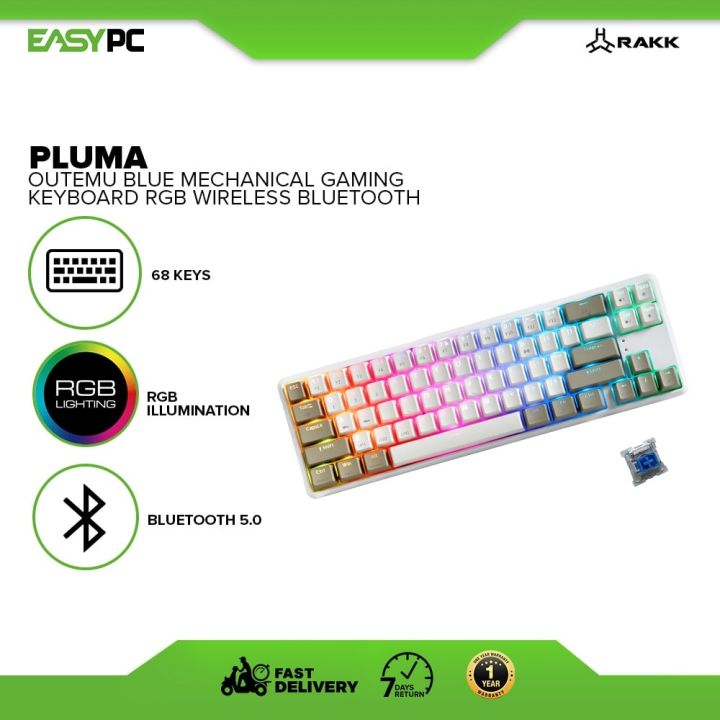 COD EasyPC RAKK Pluma 68 Wireless Mechanical Keyboard Tri-mode Hotswap ...