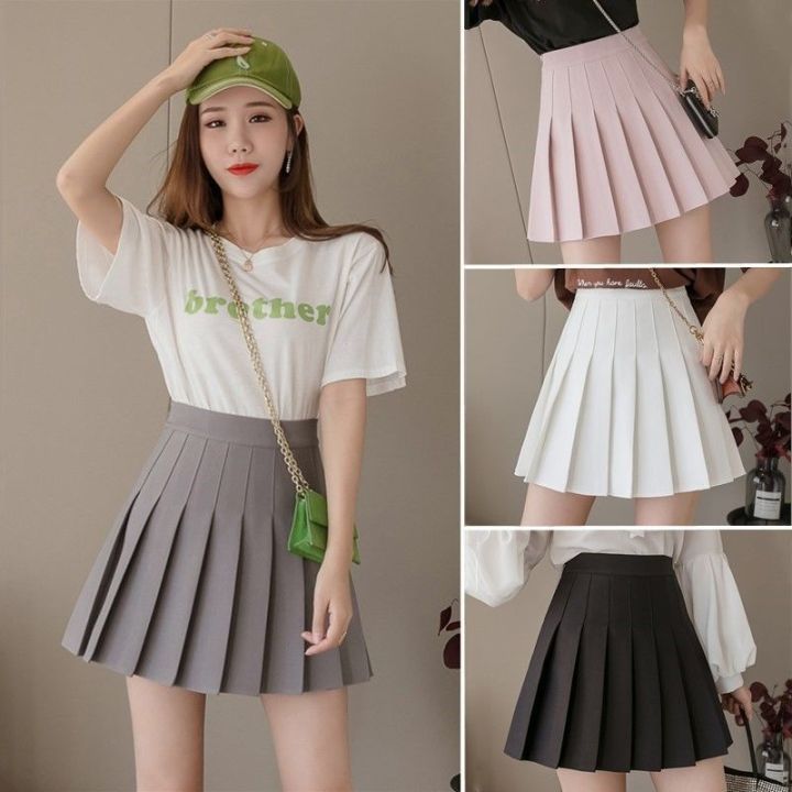 Hanasa 2022Korean version of high-waisted white short skirt fashion ...