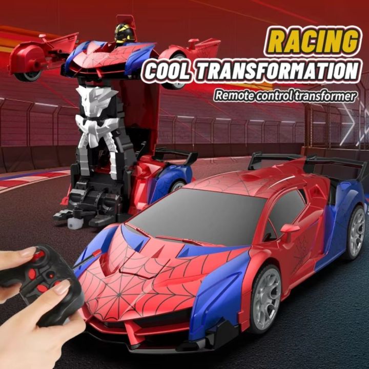 TESDFD 1:18 Scale Transform Rc Cars Transforming Robot 360 Rotation ...