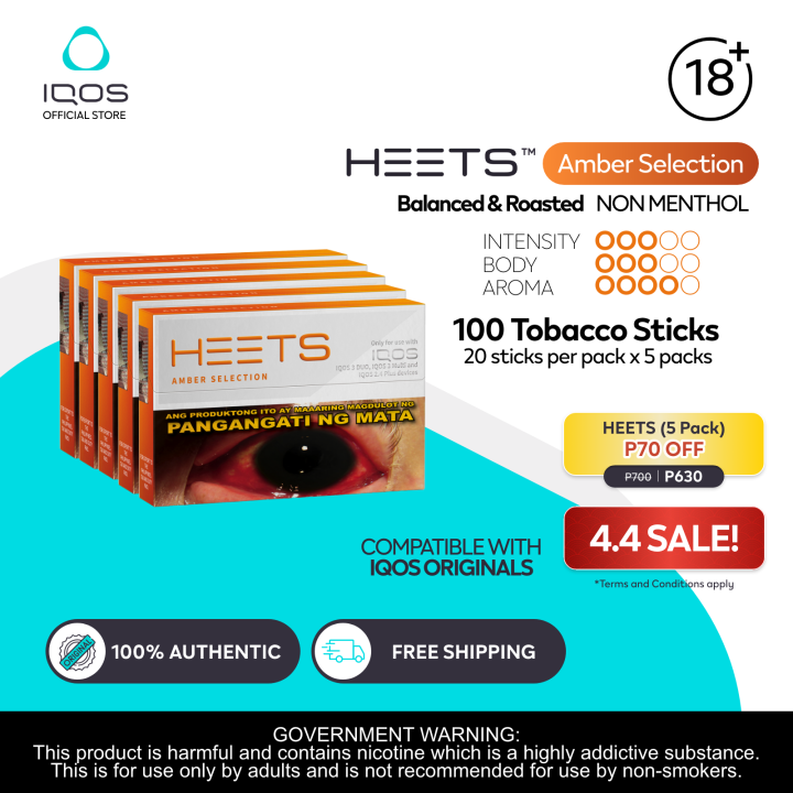 HEETS™ 5-Pack Heated Tobacco Sticks (Smoke-Free Alternative like E ...