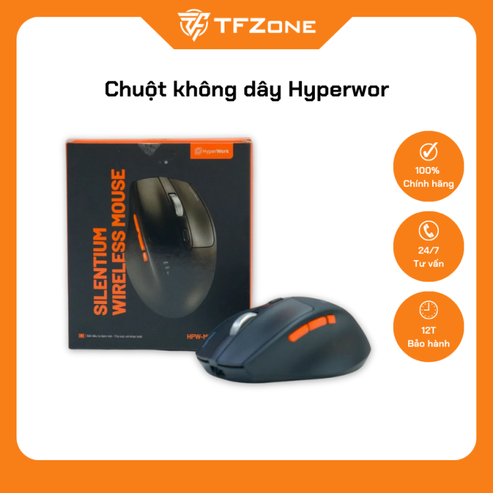 Chuột không dây HyperWork Silentium MS01 - kết nối bluetooth / 2.4G ...