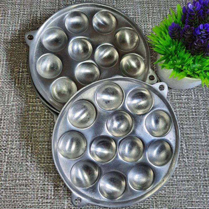 Cetakan aluminium lubang 12 cetakan takoyaki cetakan kue cubit cetakan ...