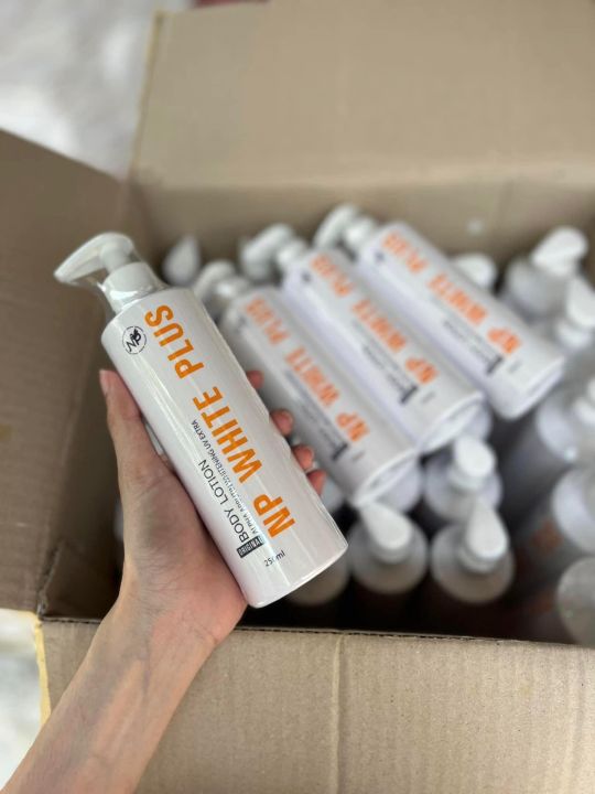 โลชั่น NP WHITE PLUS สีส้ม ของแท้ ขนาด 100 มล สีส้ม 2 ขวด มีเก็บเงิน ...