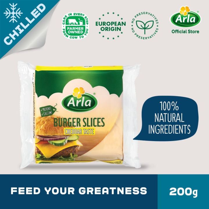 Arla Burger Slices Cheddar 200g | Lazada PH