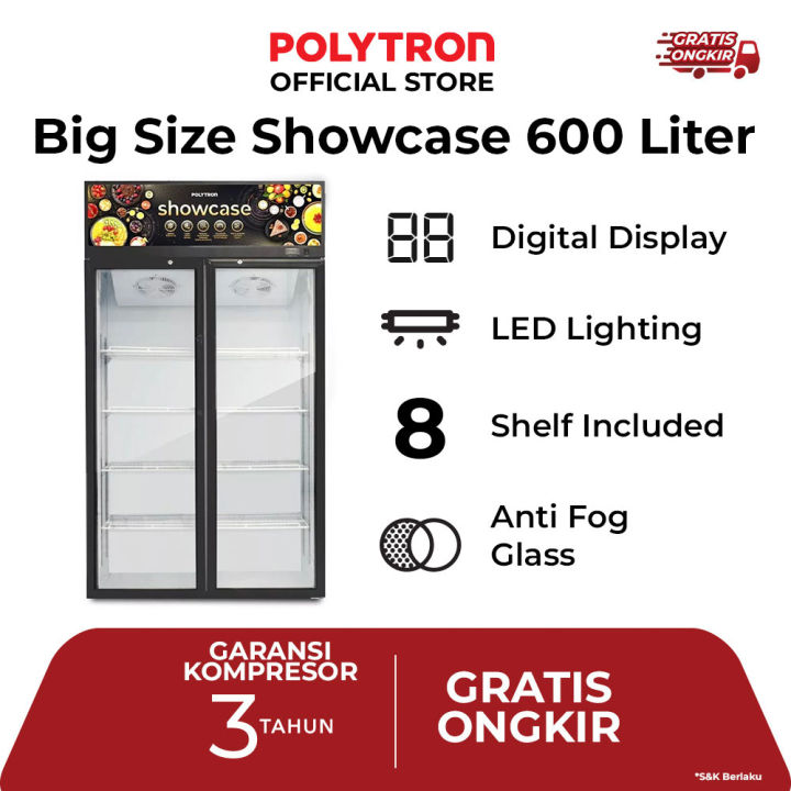 POLYTRON Showcase Display Cooler 590 Liter - SCN 610 | Lazada Indonesia