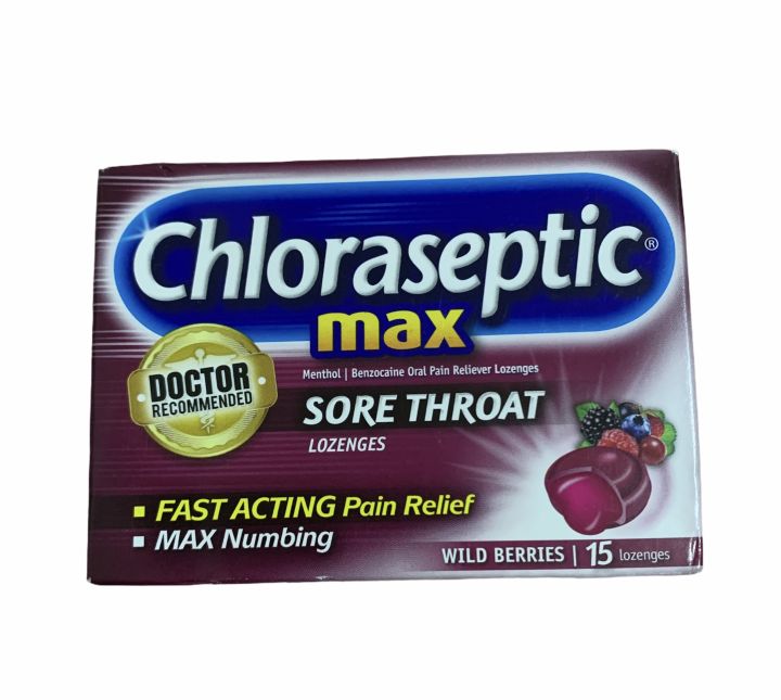 Chloraseptic Max Strength Lozenges, Wild Berries, 15 Count | Lazada PH