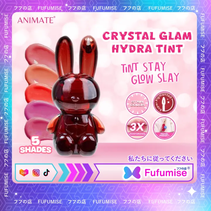 ANIMATE Crystal Glam Hydra Tint 4 ml | Lip Tint Fresh Look | FUFUMISE ...