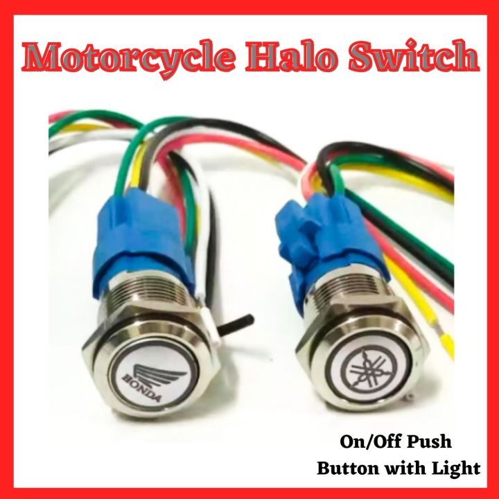 Motorcycle Halo Switch On/Off Push Button with Light | Lazada PH