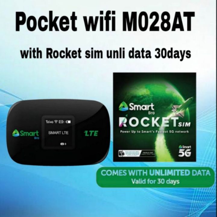 Free shipping 】 Smart Bro Prepaid Pocket wifi with Rocket sim | Lazada PH