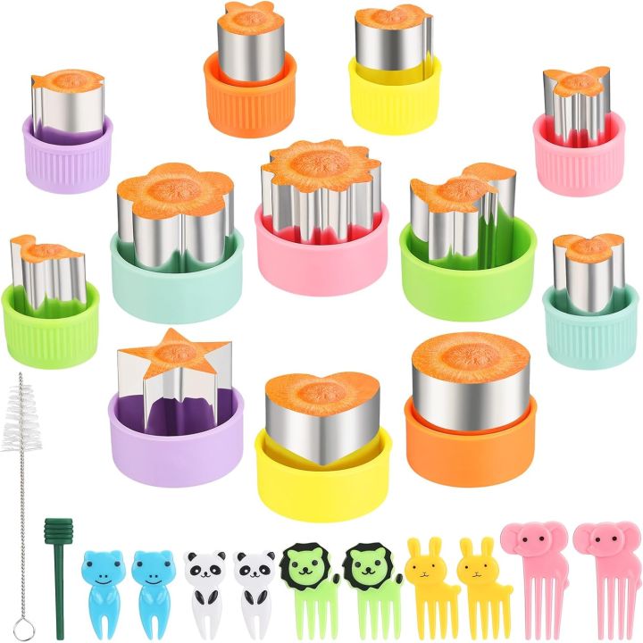 24 Pcs Vegetable Cutter Shapes Set, Cute Fruit Shape Cutters, Food ...