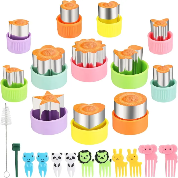 24 Pcs Vegetable Cutter Shapes Set, Cute Fruit Shape Cutters, Food ...