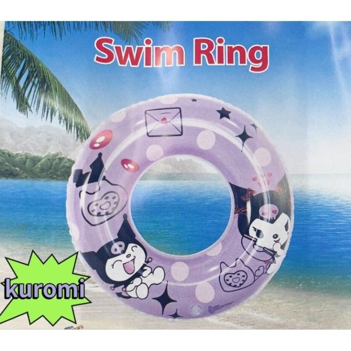 60cm70cm80cm90cm kuromi cartoon inflatable swimming ring lifebuoy ...