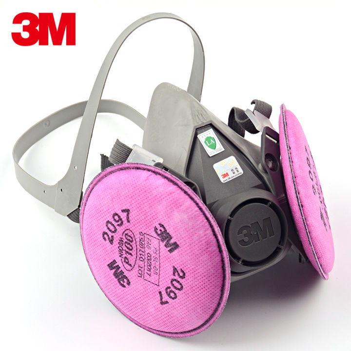 3M 6200 with 2097 dust-proof dust grinding and cutting fiber welding smoke organic vapor ...