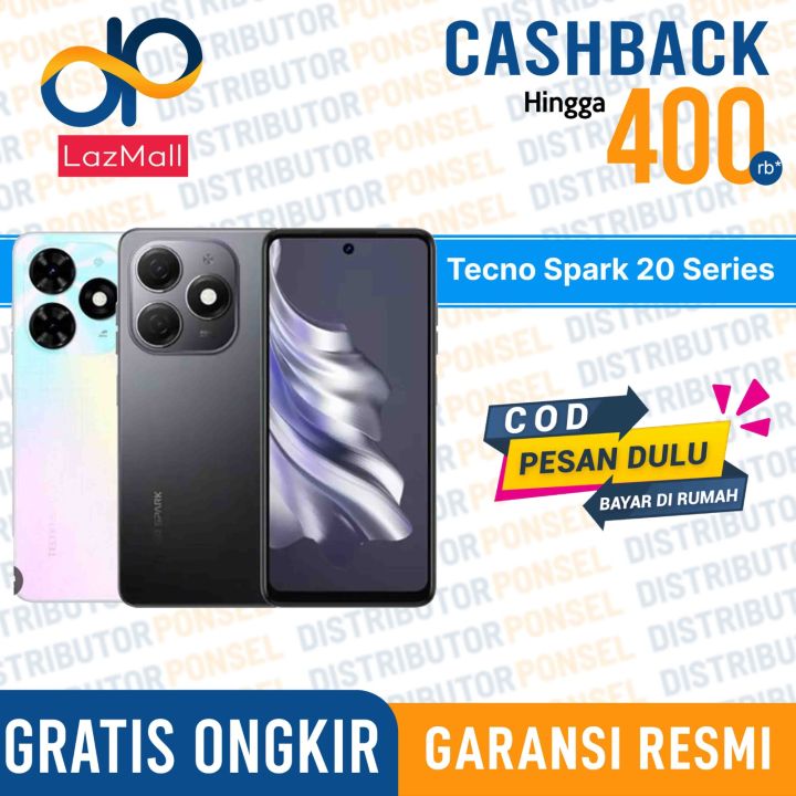 Tecno Spark 20 NFC 8/256GB Garansi Resmi | Lazada Indonesia