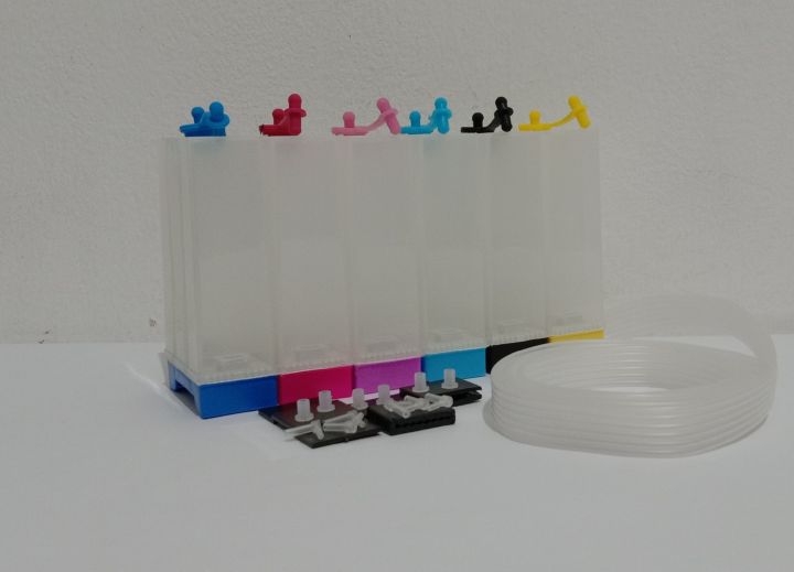 TABUNG INFUS / TABUNG TINTA PRINTER CANON, EPSON 6 WARNA ( TRANSPARAN ...