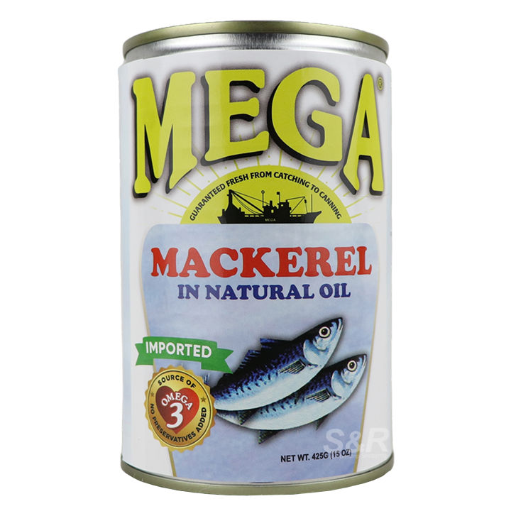 Mega Mackerel Natural Oil 425g | Lazada PH