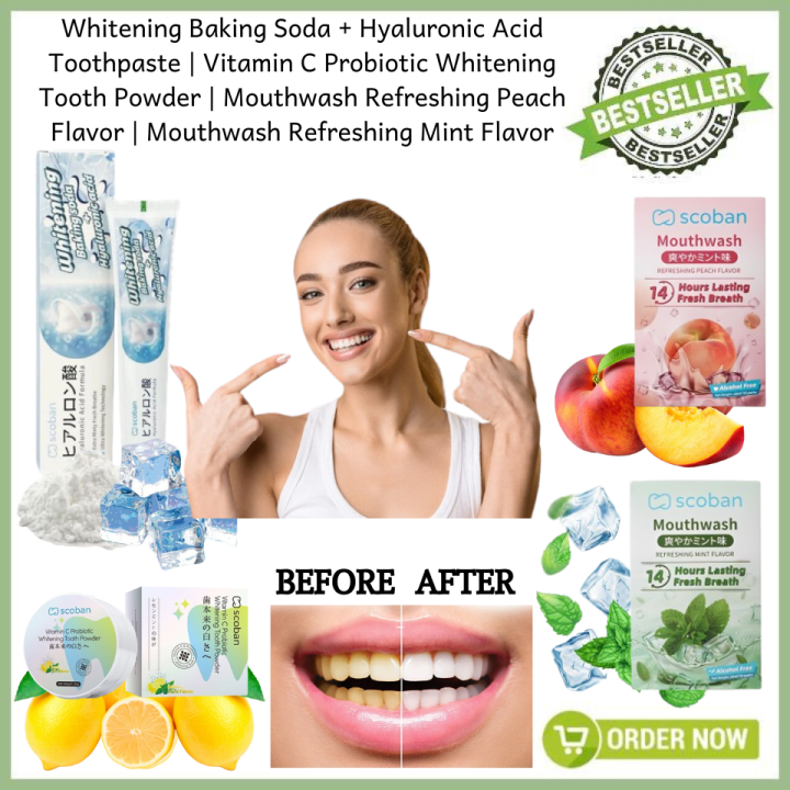 ORIGINAL JAPAN SCOBAN Whitening Toothpaste |Vitamin C Probiotic ...