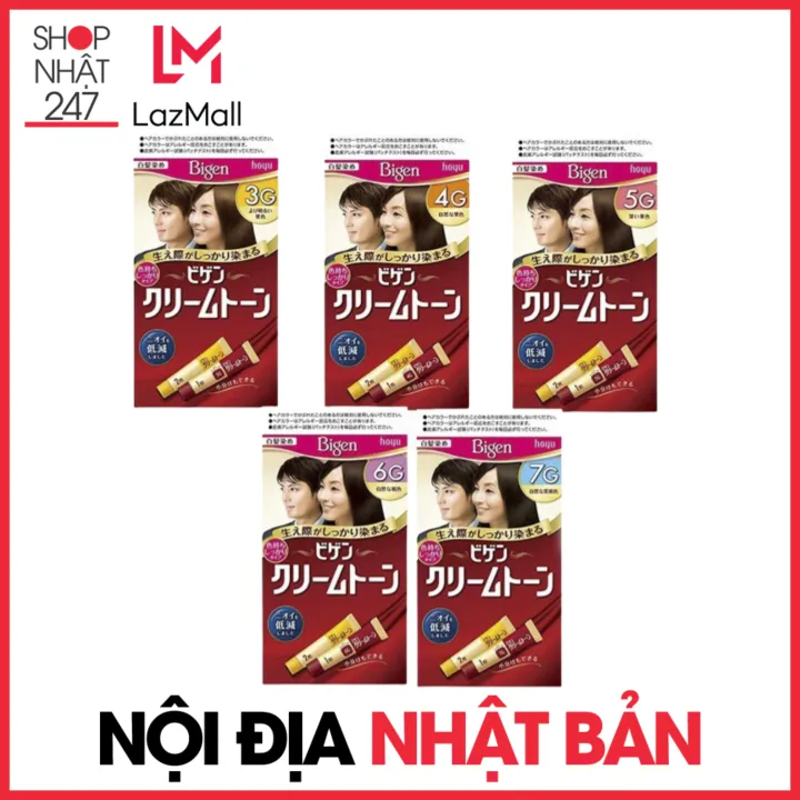 Thuốc nhuộm tóc phủ bạc thảo dược Bigen 3G 4G 5G 6G 7G nội địa Nhật Bản ...