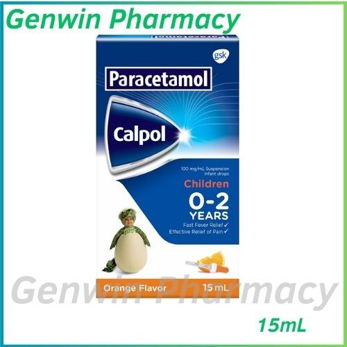 Calpol Infant Drops Orange Flavor (0-2 Years Old) Suspension 15ml ...