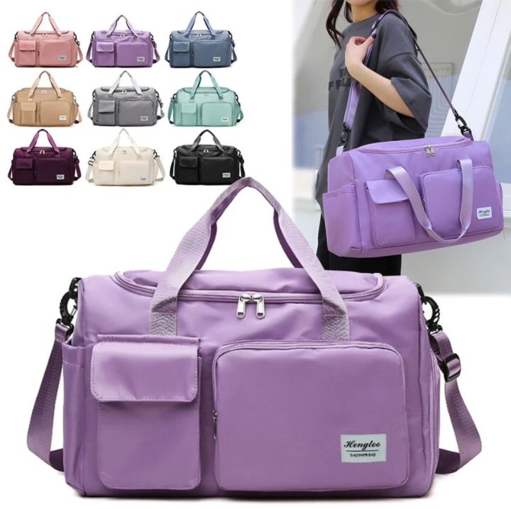 กระเป๋าสะพายข้างพาดลำตัวใบใหญ่ (GC-146) มีช่องเก็บรองเท้า เก็บของได้ ...